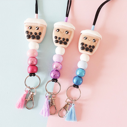 Bubble Tea Clay Lanyard | Miss T Teachables