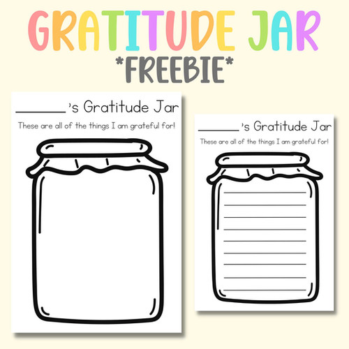 *FREEBIE* Gratitude Jar | Miss T Teachables