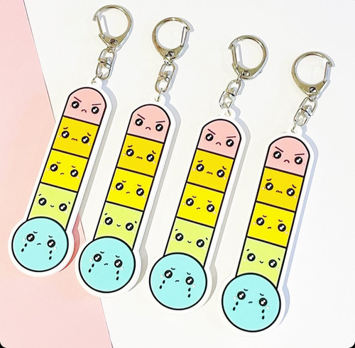 Feelings Thermometer Keychain | Miss T Teachables