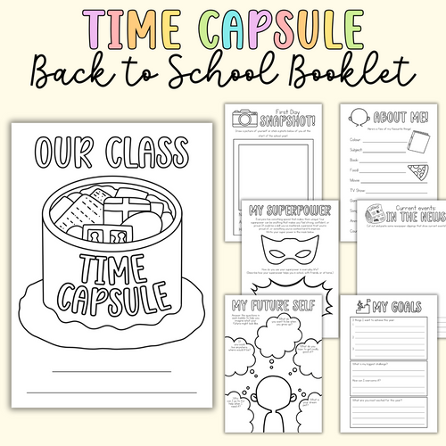 Digital Time Capsule Back to School Activity Book: Start and End of ...