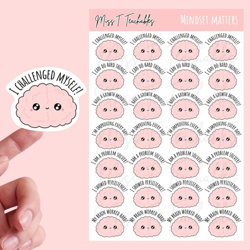 'Mindset Matters' Teacher Sticker Pack | Miss T Teachables