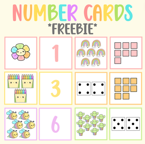 *FREEBIE* Number Match Cards 1-10 | Miss T Teachables