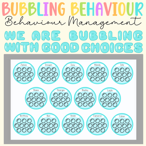 Digital Bubbling Behaviour Management Display | Miss T Teachables