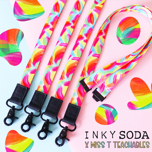 Fluoro Candy Fabric Lanyard (Inky Soda x Miss T Teachables) | Miss T ...