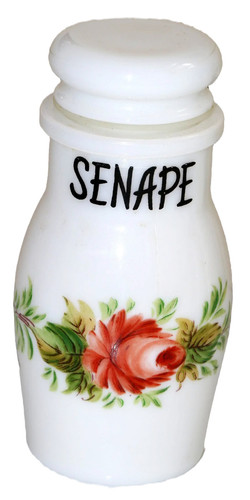 Preloved Milk Glass Senape Jar, Milk Glass Mustard Jar | Tasmanian Beauties