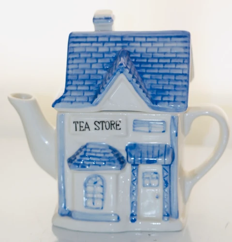 Preloved Ceramic Tea House Teapot, Ceramic Teapot, Building Teapot ...