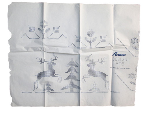 Preloved Vintage Semco 505 Iron On Transfer, Reindeers | Tasmanian Beauties