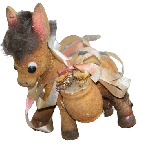 Preloved Retro Flocked Donkey Toothpick Holder | Tasmanian Beauties