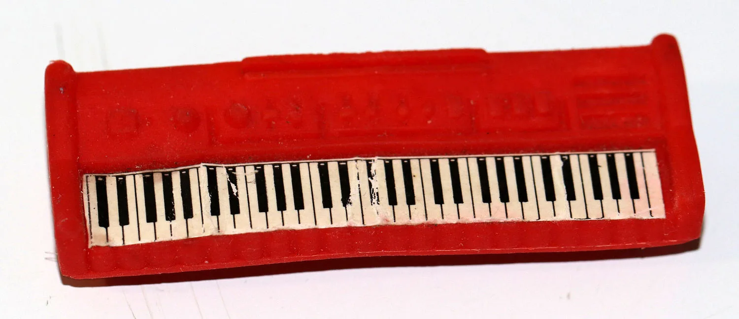 Preloved Novelty Musical Instrument Eraser Collection, Piano Keyboard ...