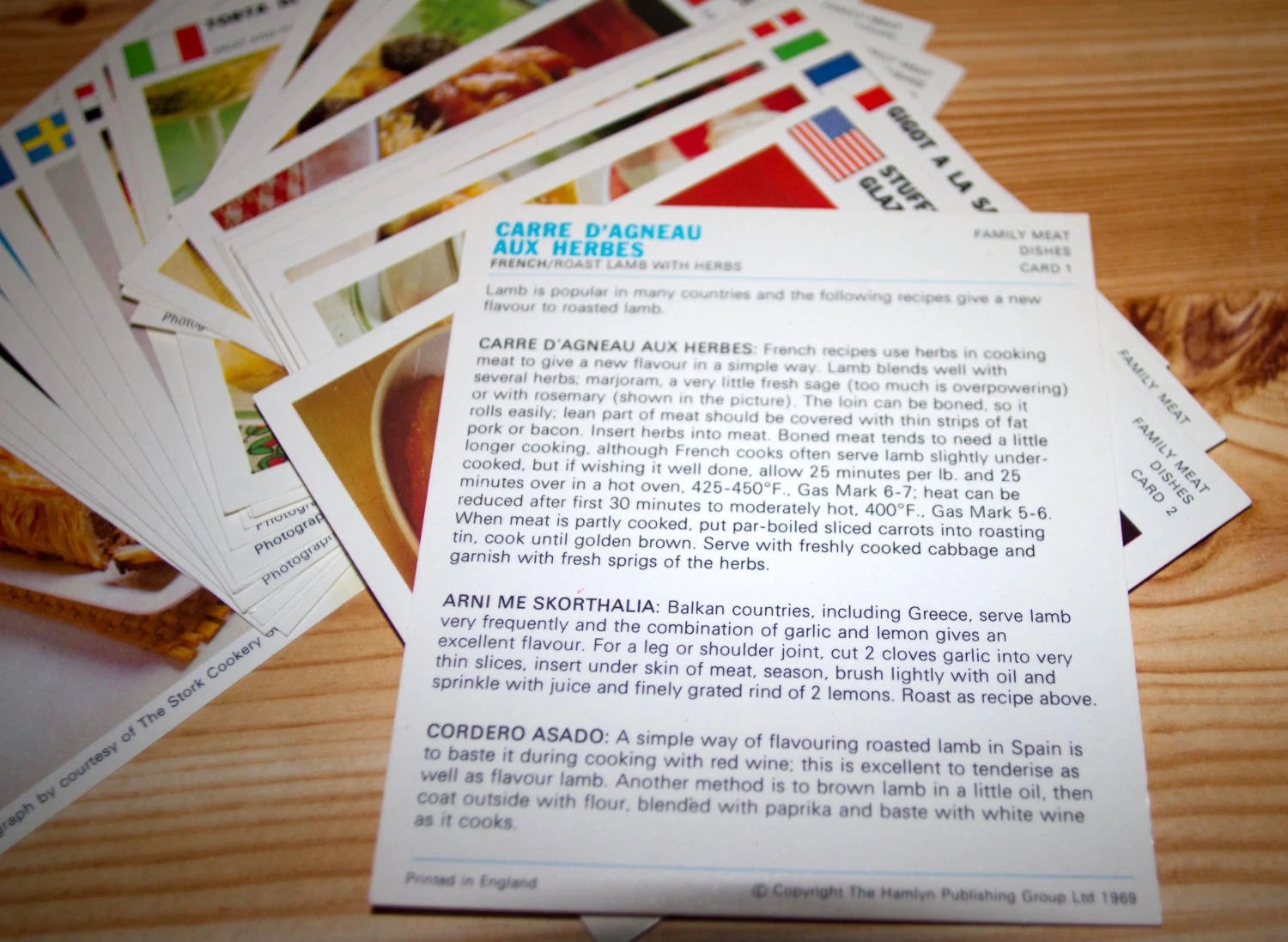 Vintage Marguerite Patten's recipe cards in box | Tasmanian Beauties