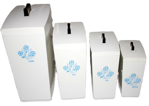 Preloved Set of four Capri Containers, Vintage Kitchen Canister Set ...