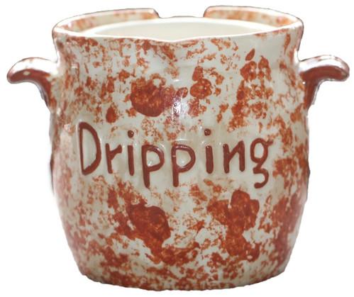 Preloved Vintage Ceramic Dripping bucket with handles and strainer ...