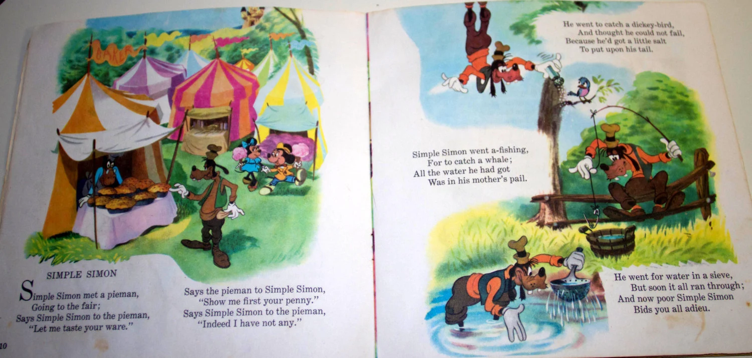 Walt Disney presents Mother Goose Rhymes, A Disneyland record and book ...