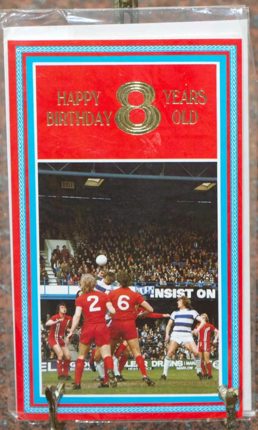 Preloved Vintage Child's 8th Birthday Card. Soccer Football Birthday ...