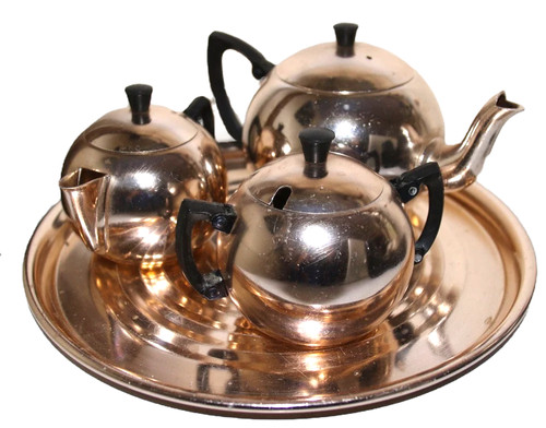 Preloved Vintage Tea Set On Tray ,Towerbrite Stainless tableware ...