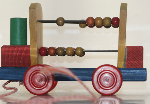 Preloved Vintage Child's Pull-Along Abacus on Wheels | Tasmanian Beauties