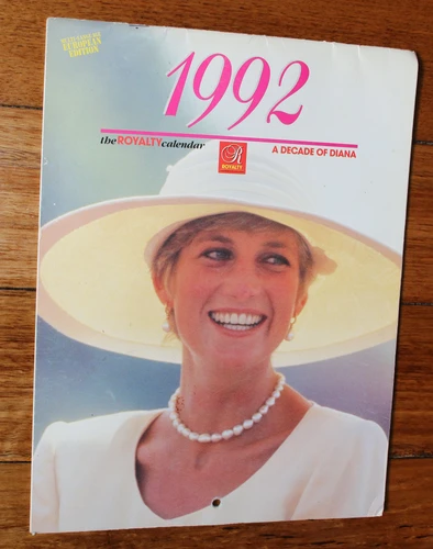 Preloved 1992 the Royalty Calendar. A Decade of Diana. | Tasmanian Beauties