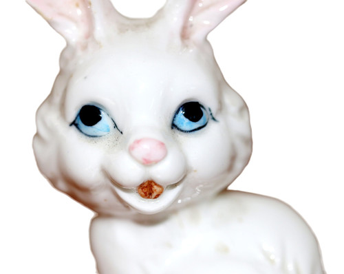 Preloved Ceramic White Rabbit Ornament | Tasmanian Beauties