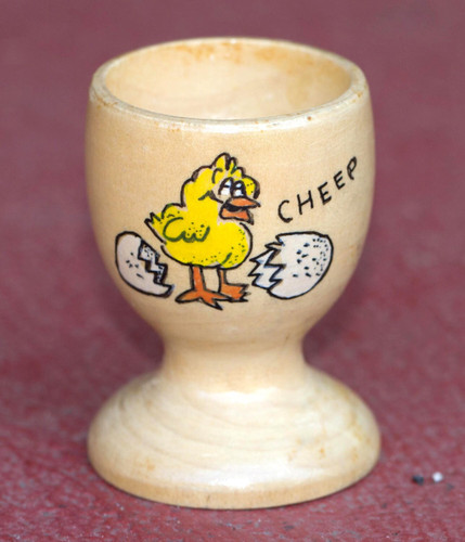 Preloved Wooden Egg Cup , Chick Hatching, Cheep Cheep!, Egg Cup Holder ...