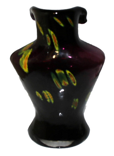Preloved Art Glass Bust Vase, Mottled Womans Bust Art Glass Vase ...