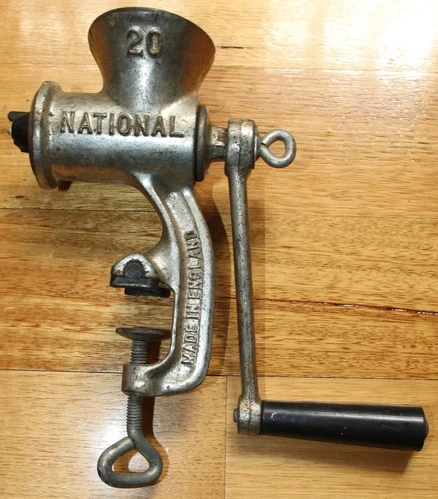 Preloved Antique metal meat mincer, Spong National Mincer, No. 20 ...