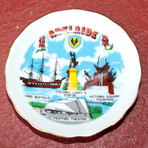 Preloved Souvenir of Australia - Landmarks Adelaide Pin Dish ...