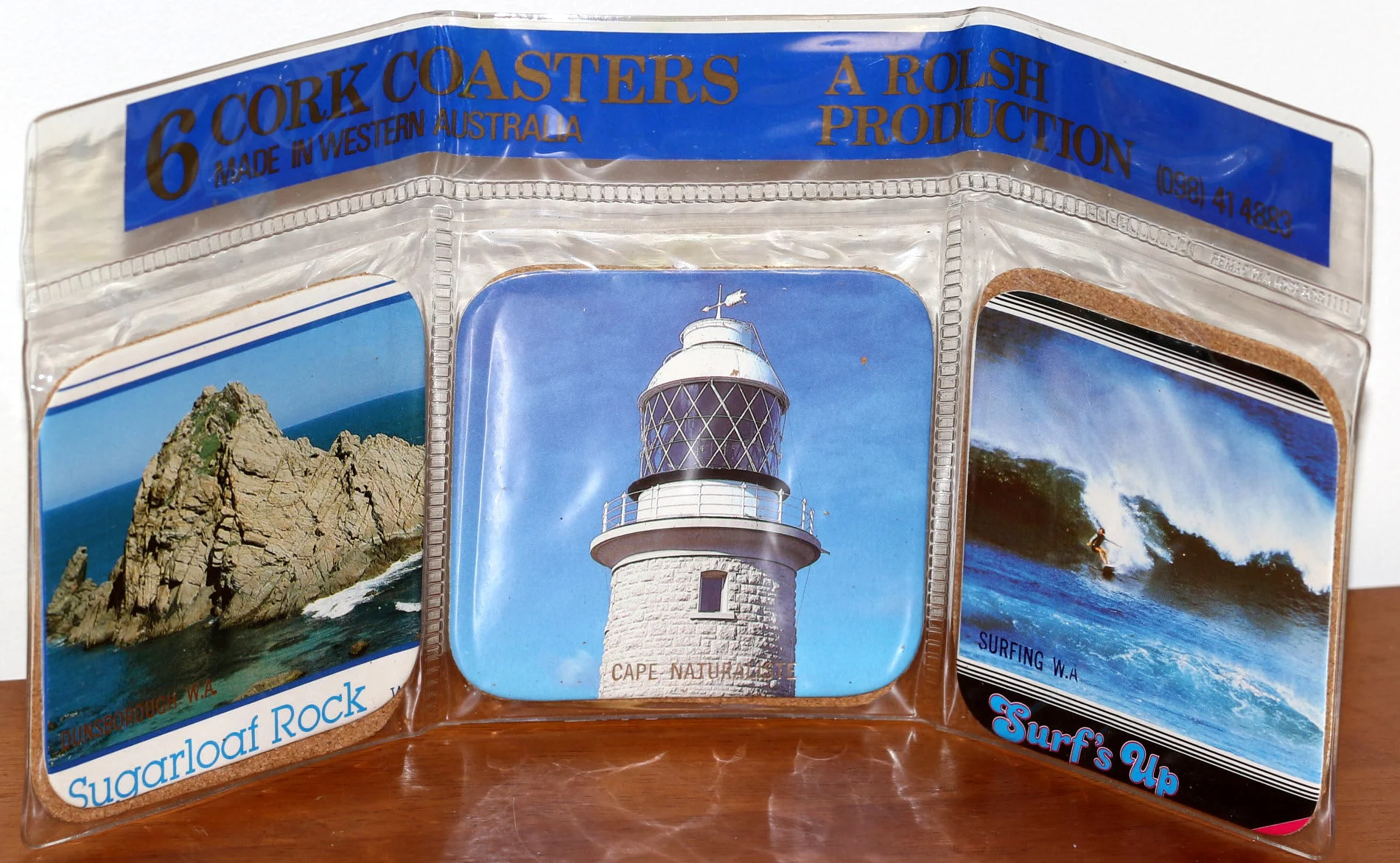 Preloved Australian Souvenir Western Australia Coaster Set in original ...