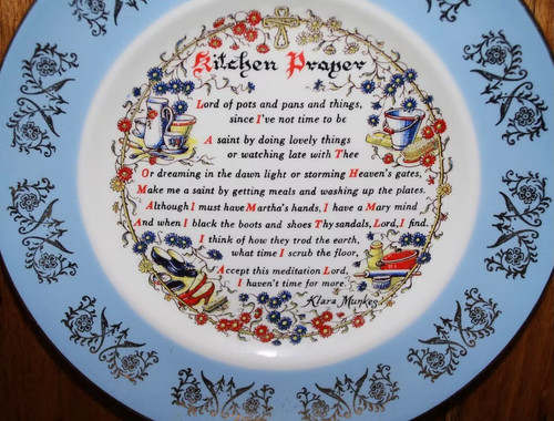 Preloved God, Prayer Wall, Kitchen Prayer plate , Prayer for a busy ...