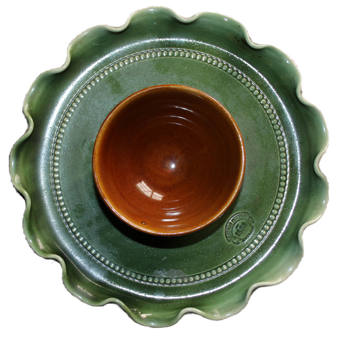 Preloved Bendigo Pottery Chip and Dip Fluted Edge Platter. | Tasmanian ...