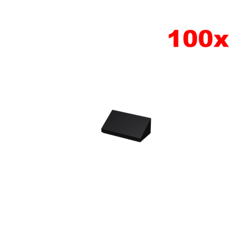 Dakpan 1x2 slope 30 zwart (100 st.) | SmallBricks