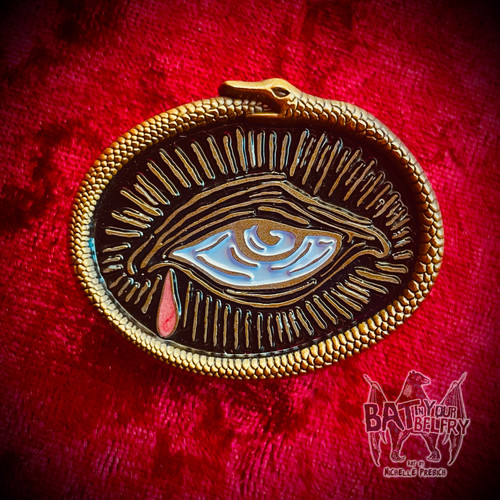 The Dark Gift Ouroboros Vampire Enamel Pin | Bat in Your Belfry
