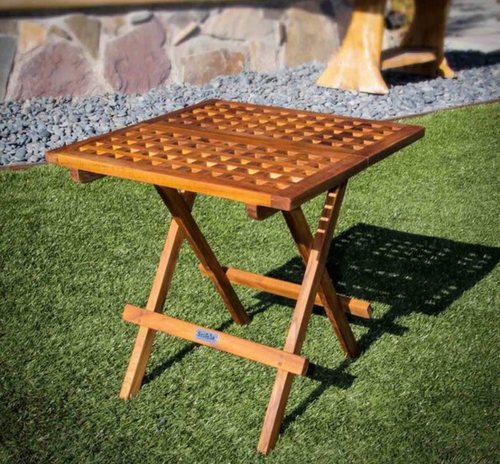 SEATEAK Teak Fold-Away Table | Blinky Lights Marine