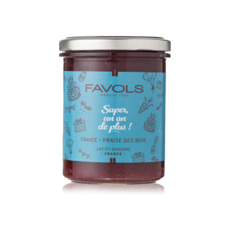 Confiture "Super, un an de plus !" Fraise - Fraise des bois - Favols ...