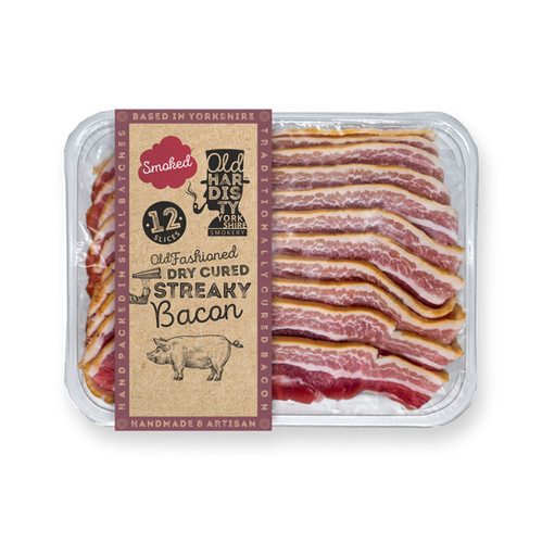 Dry Cured Streaky Bacon - Smoked 200g | Old Hardisty
