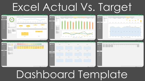 Excel Actual Vs. Target Dashboard Template | PINEXL