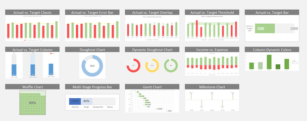 Excel Preset Chart Templates | PINEXL