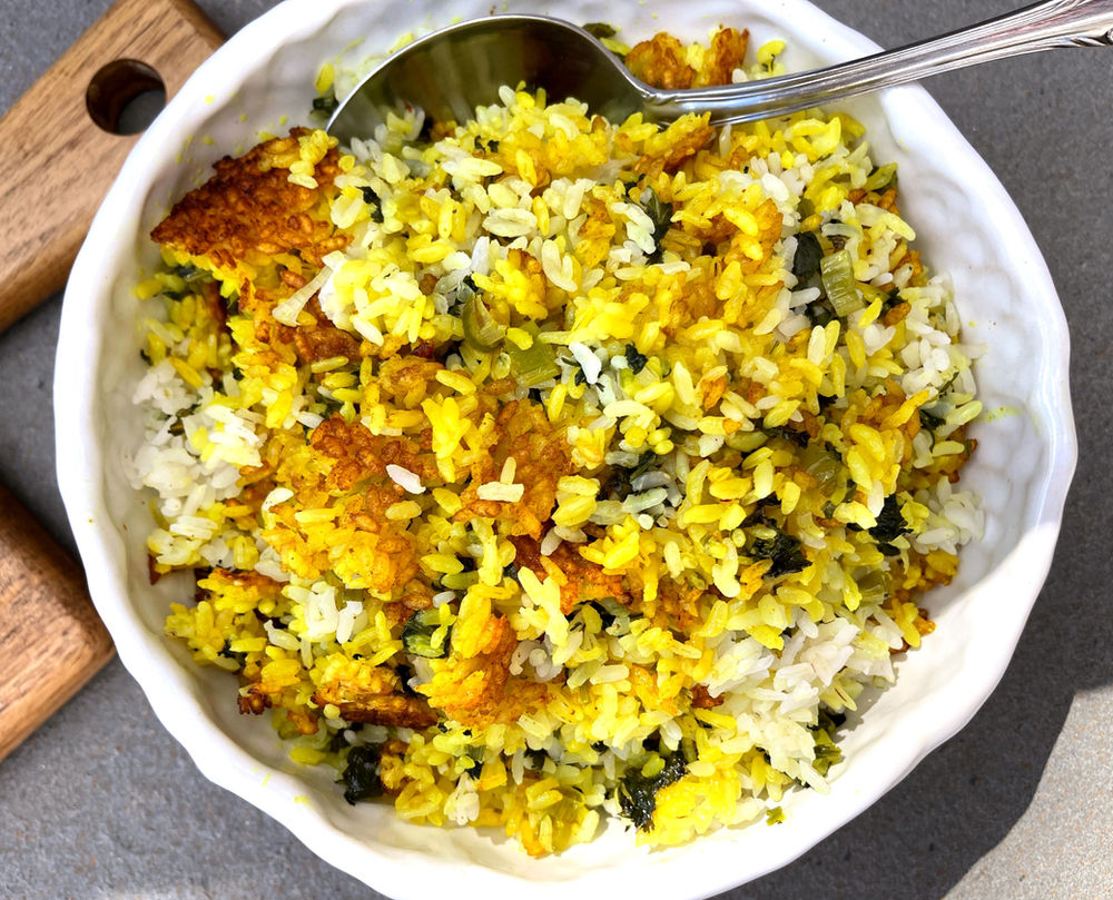 HERBY SCORCHED RICE (inspired by TAHDIG & SOCARRAT)