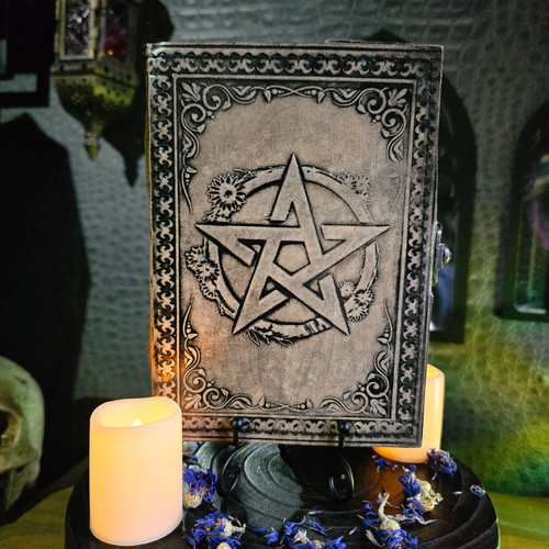Pentacle Grimoire - Medium Antique Grey | The Magpie & The Moon