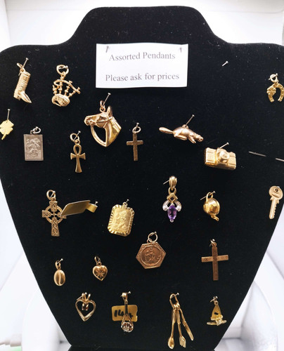 Assorted 9ct Gold Charm Pendants | County Jewellers