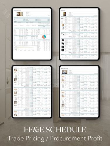 FF&E SCHEDULE - Trade Price and Designer Profit | Insight Design