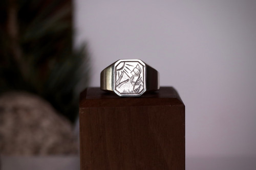 Mountain Motif Signet Ring | Lindsey Scot Ernst