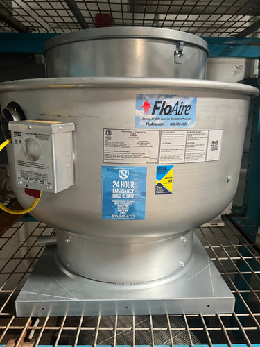 FloAire DU85 (1500-2500CFM) ODP 115V Direct Drive Centrifugal Upblast ...