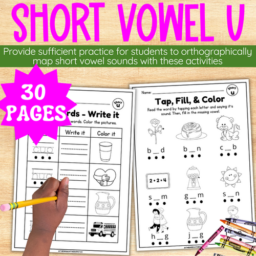 Short U CVC Words Reading Pack | The Speech Therapist