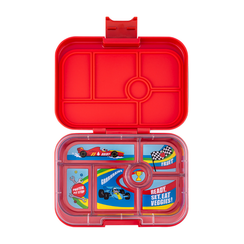 Yumbox Original 6-sections | Roar Red, Race Cars tray | themermaidspurse
