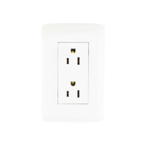 PLACA TOSCANA TOMACORRIENTE DOBLE 4460 SANTUL | Central Ferretera