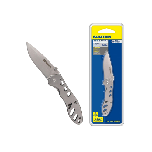 NAVAJA ABATIBLE ACERO INOX 120562 SURTEK | Central Ferretera