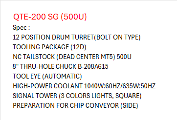 QTE-200 SG (500U), Ez | Mazak Singapore Prod