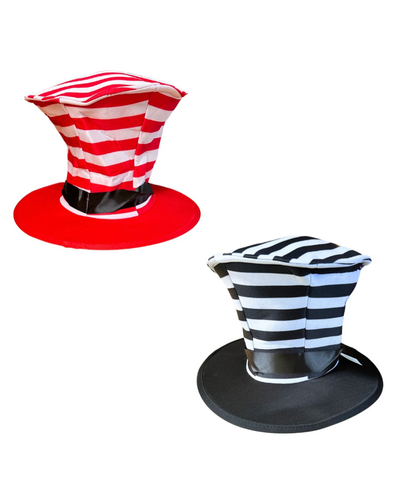 SOMBRERO COPA ALTA RAYADO ANCHO DELUXE | fiestaycarnaval.com