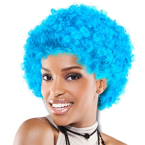 PELUCA AFRO TURQUESA | fiestaycarnaval.com