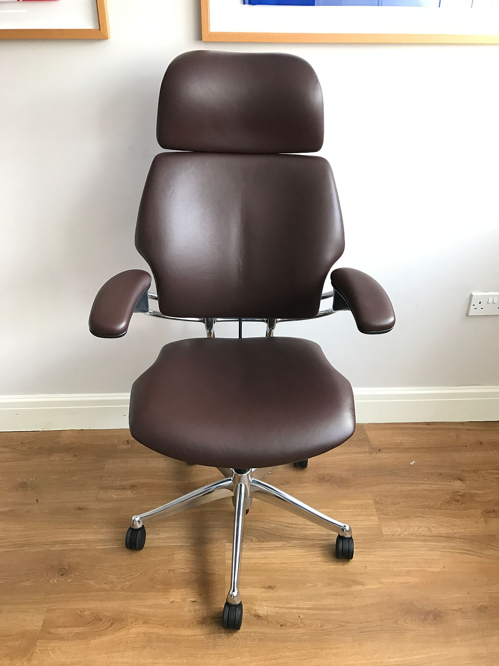 EXECUTIVE CHROME HUMANSCALE FREEDOM HIGH BACK ERGONOMIC OFFICE TASK ...